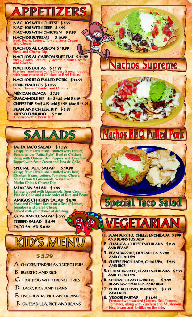 Menu – Amigos