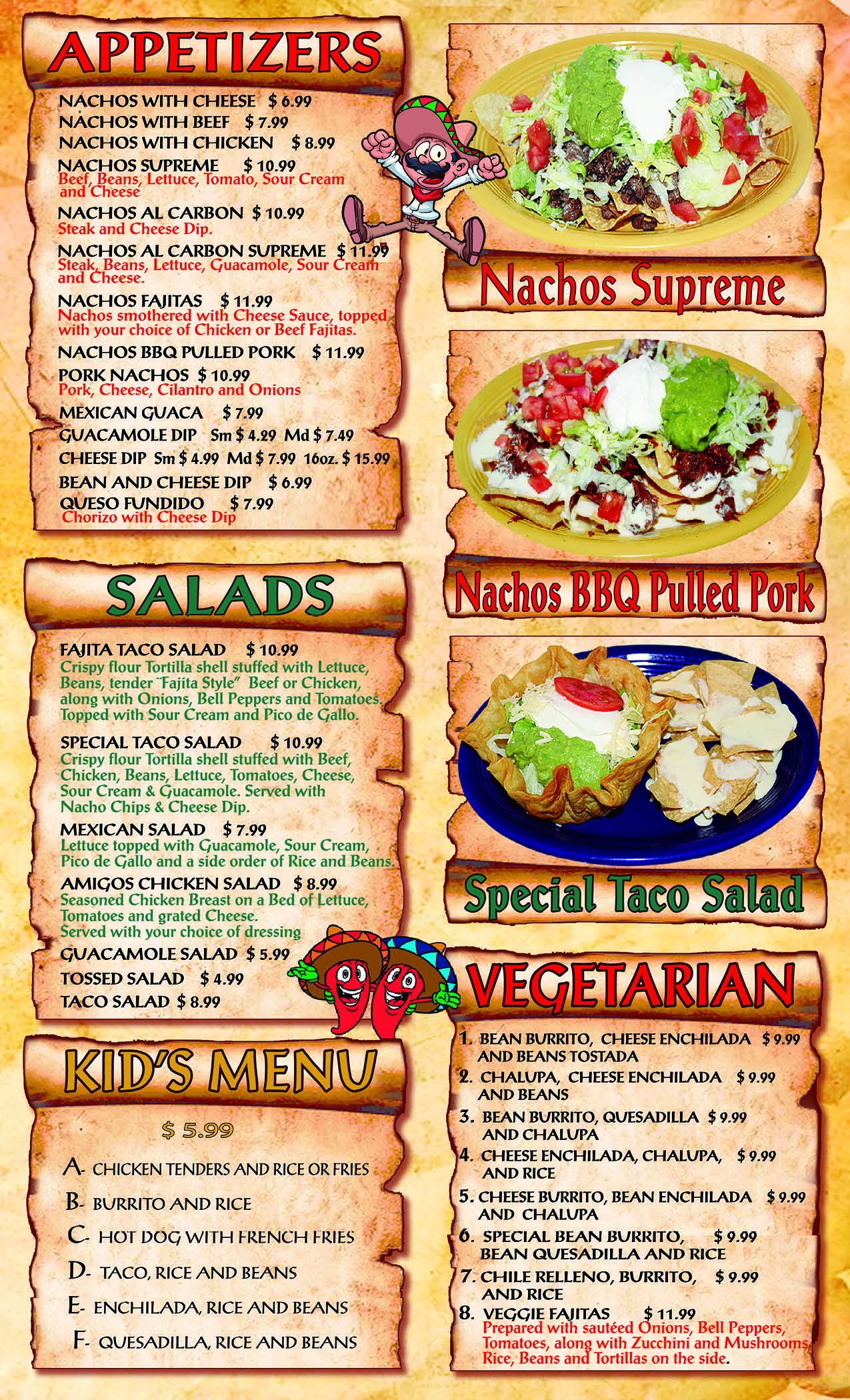 Menu – Amigos