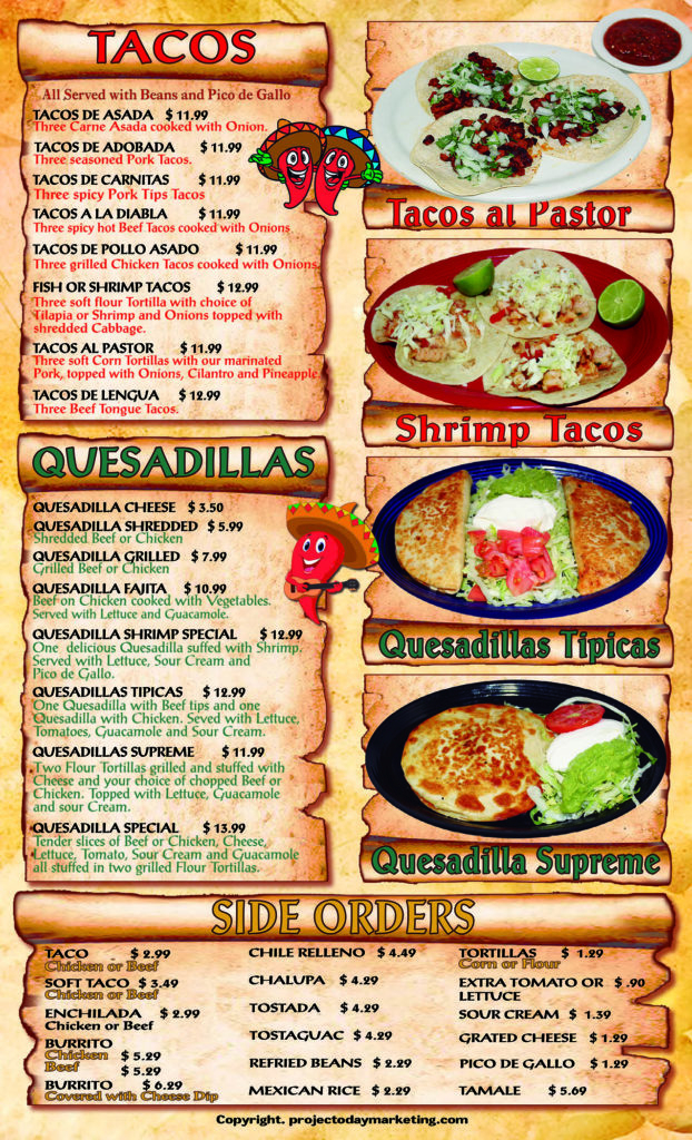 Menu – Amigos